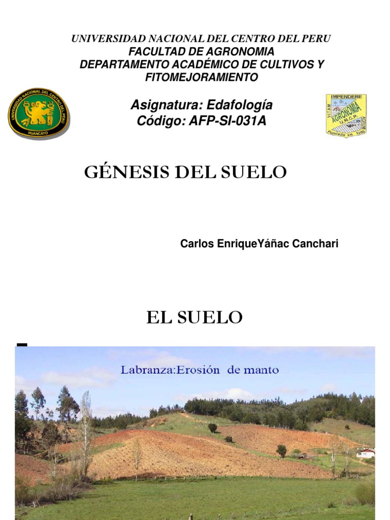 1 Génesis del suelo | Minerales | Roca clástica