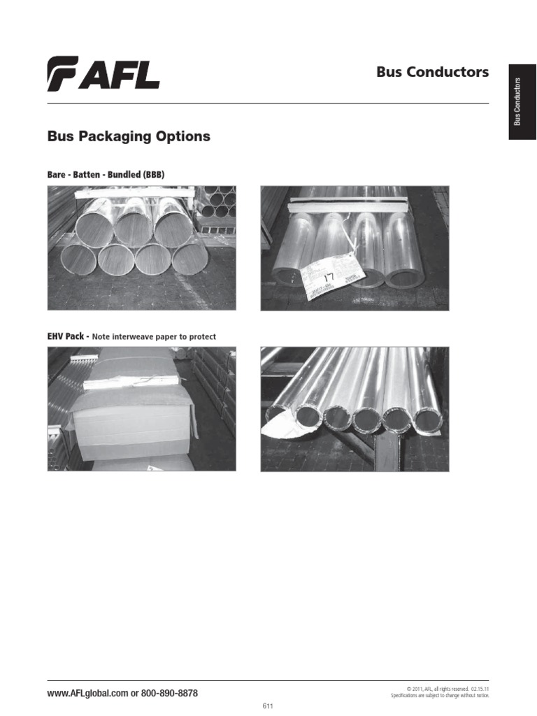 AFL Substation Bus Conductors Packaging Photo | PDF