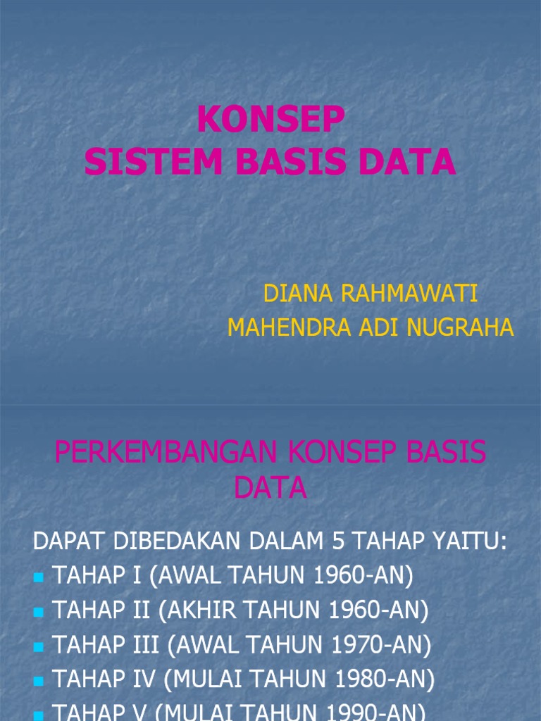 Konsep Basis Data PDF | PDF | Ilmu Sosial