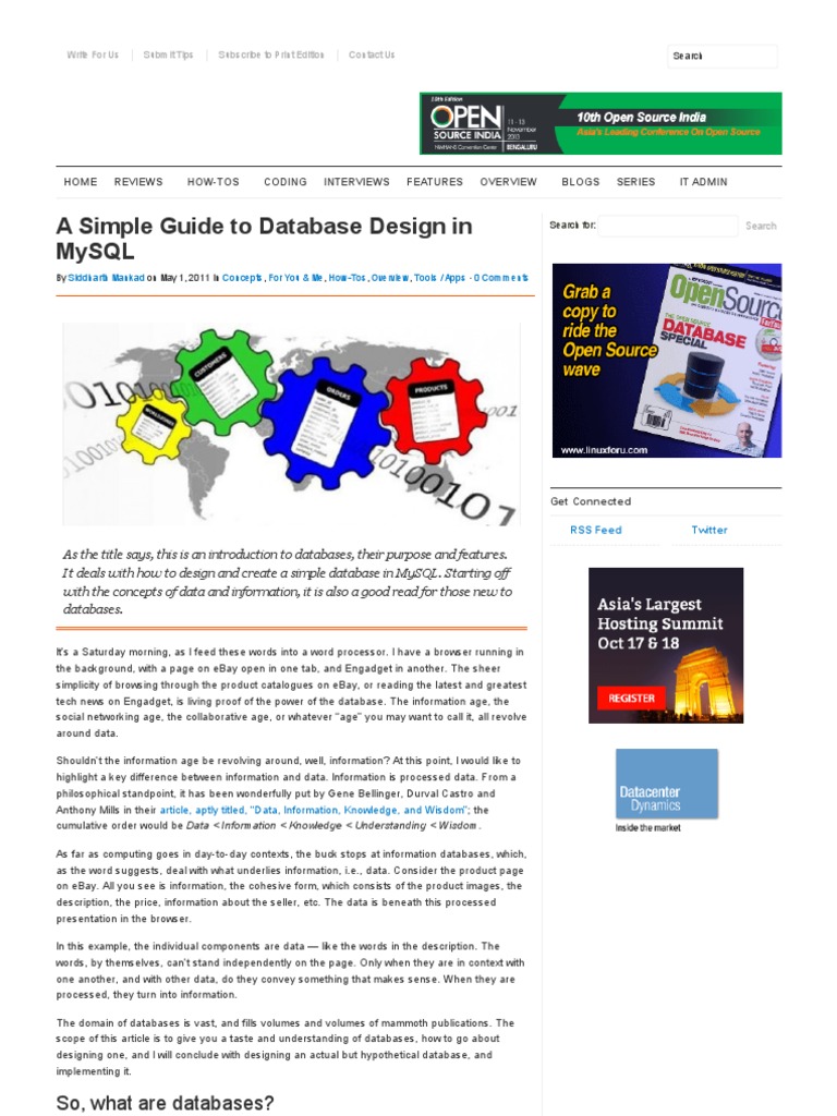 A Simple Guide To Database Design in MySQL | PDF | Databases | Sql