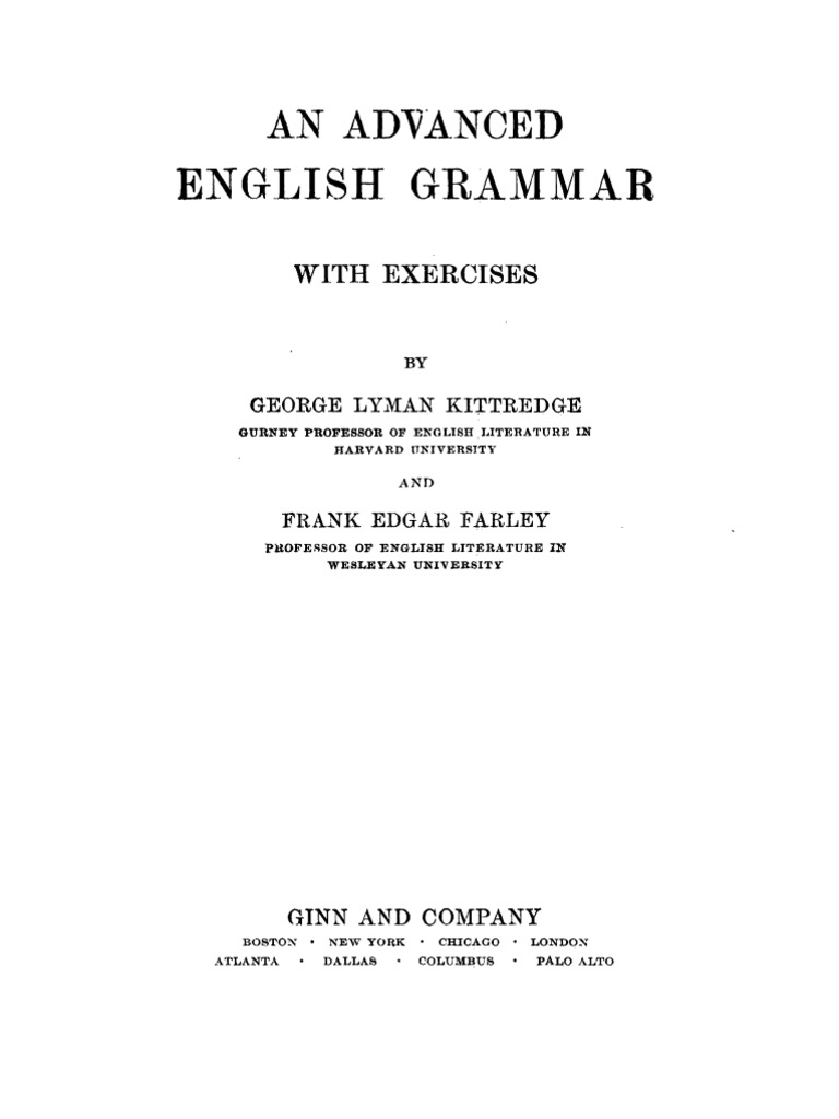 Advanced English Grammar | PDF