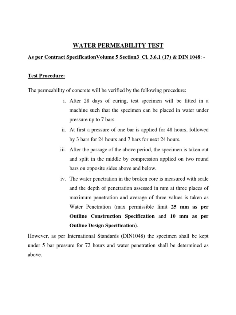 WPT & RCPT Testing Procedure | PDF | Vacuum | Chloride