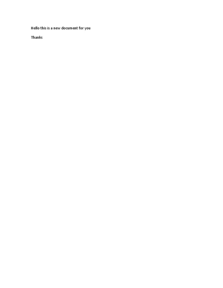 Hello This Is A New Document For You Thanks | PDF