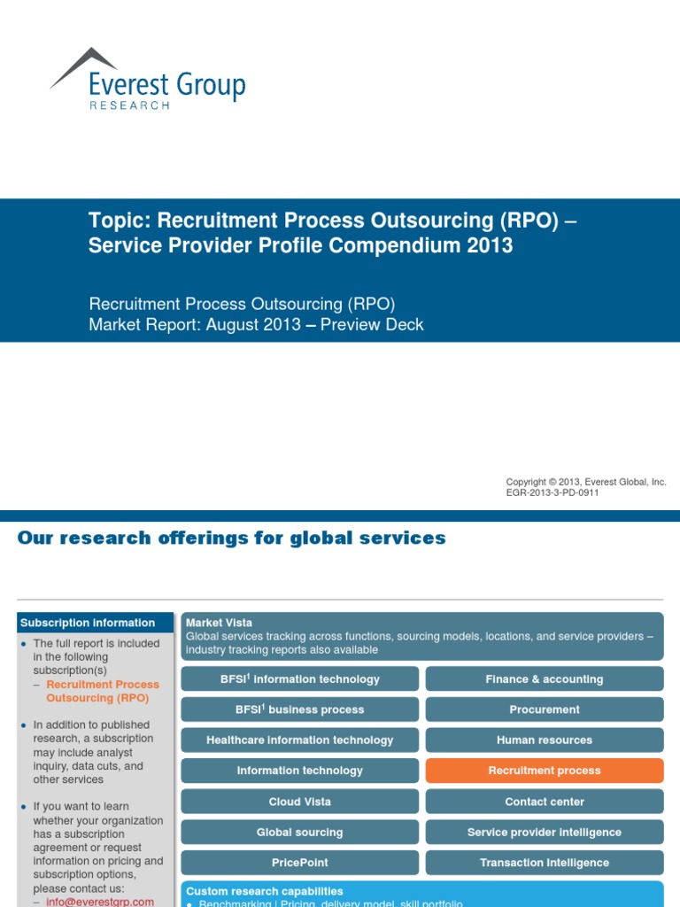 Recruitment Process Outsourcing (RPO) - Service Provider Profile ...