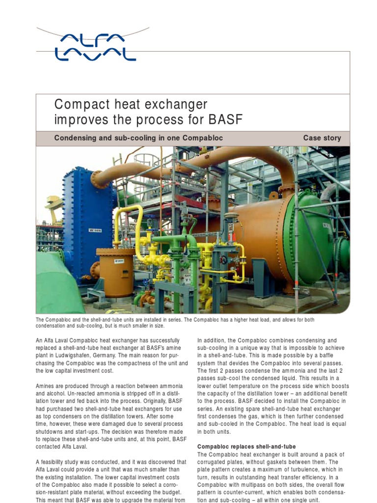BASF Germany Condensing and Subcooling PDF | PDF | Heat Exchanger | Distillation