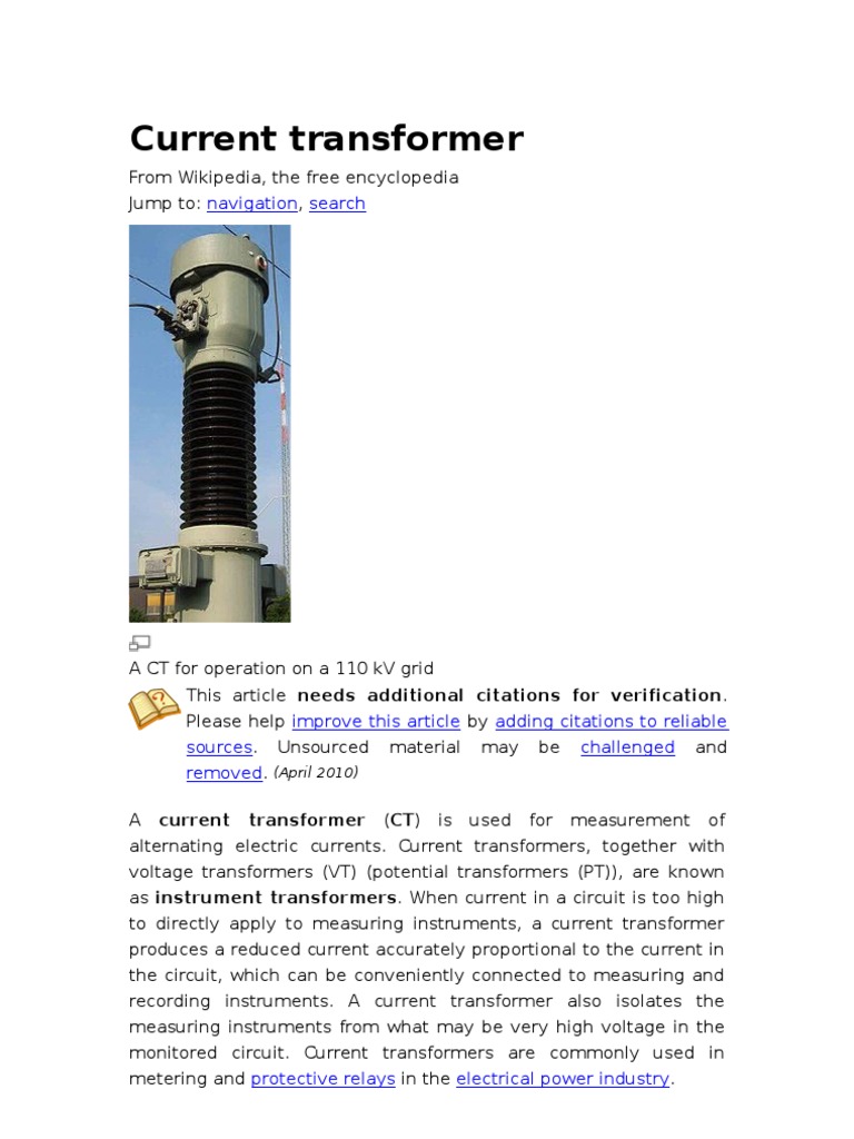 Current Transformer | PDF | Transformer | Power (Physics)