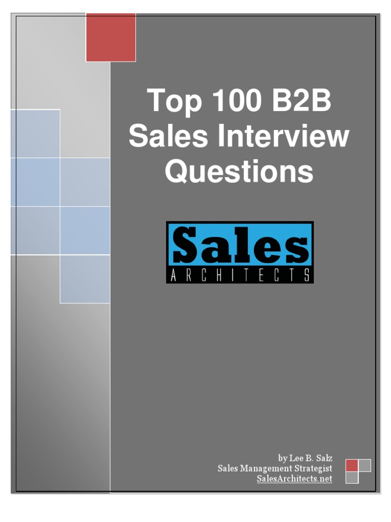 100 Sales Interview Questions | PDF | Sales | Business