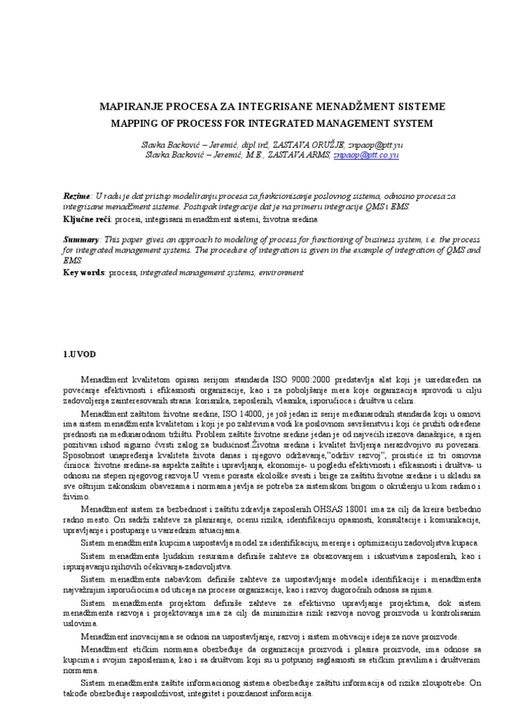 Mapiranje Procesa Za IMS | PDF