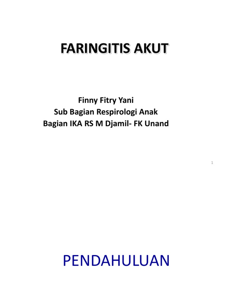 Faringitis Akut | PDF