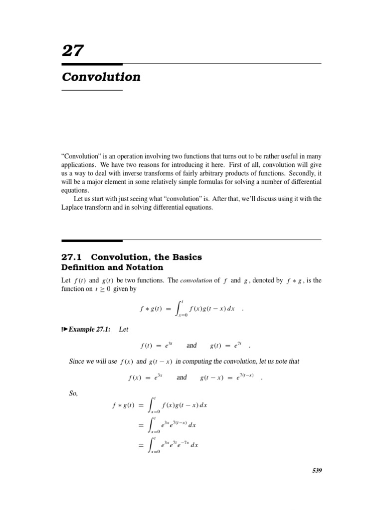 Convolution Theorem | Download Free PDF | Convolution | Laplace Transform