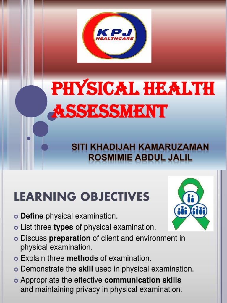 Physical Health Assessment | PDF | Physical Examination | Medical ...