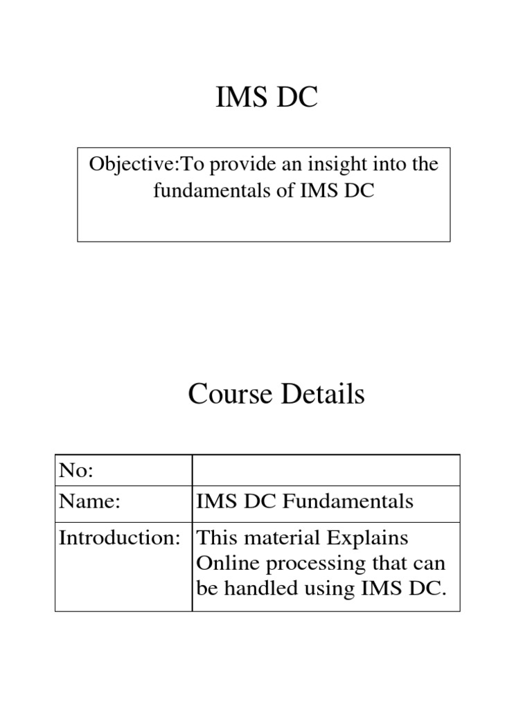 Ims Dc Pdf Databases Inputoutput 