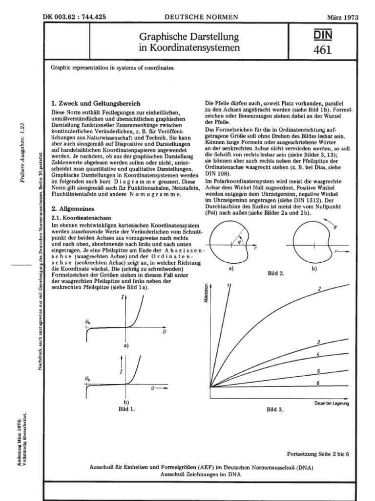Din 461 1973-03 | PDF