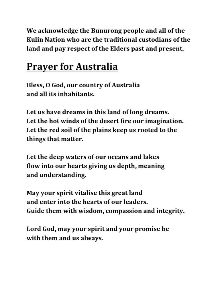 Prayer For Australia | PDF