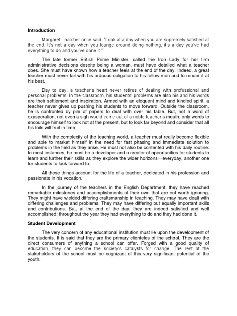 Introduction Accomplishment Report 2013 | PDF | Public Speaking | Teachers