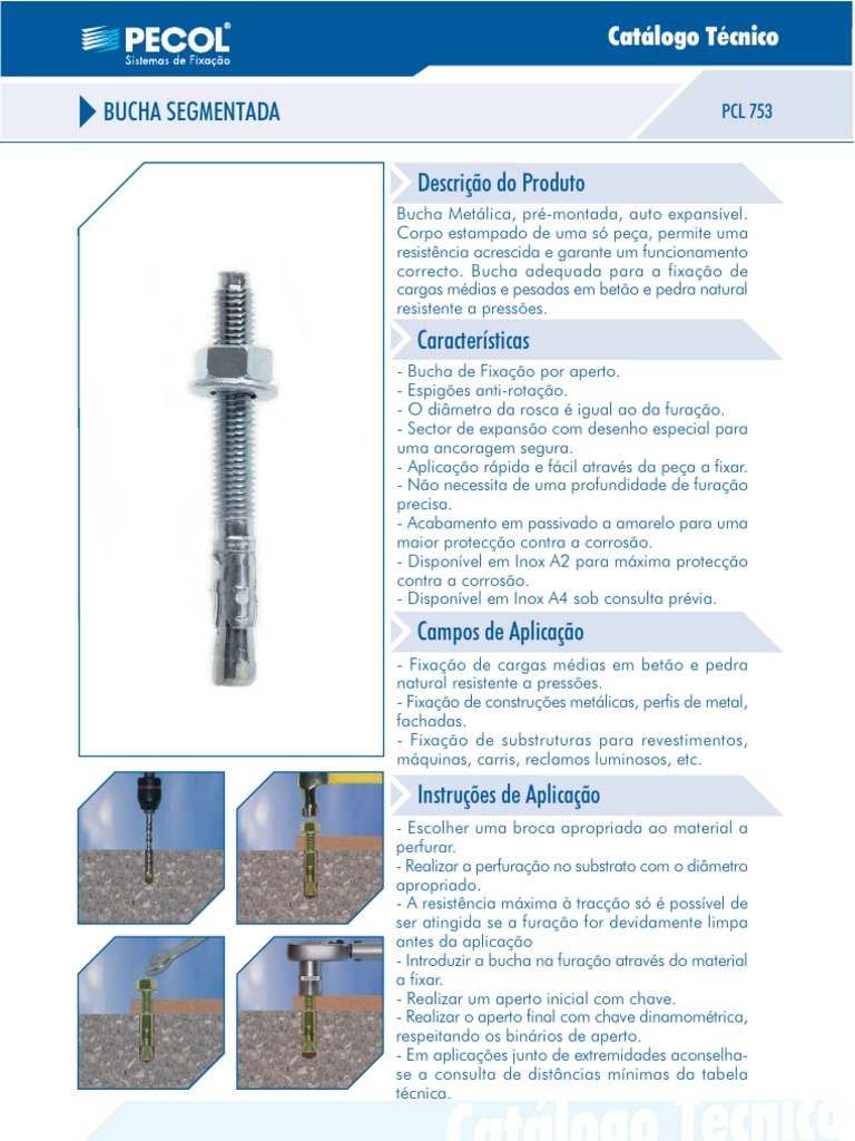 18_pcl 753- Bucha Segmentada | Aço Inoxidável | Materiais Artificiais