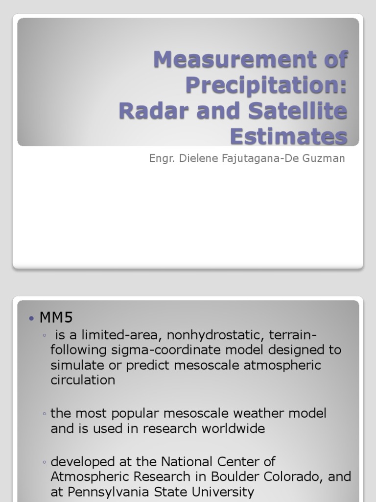 Measurement of Precipitation (Sattelite) | PDF | Weather | Tropical ...