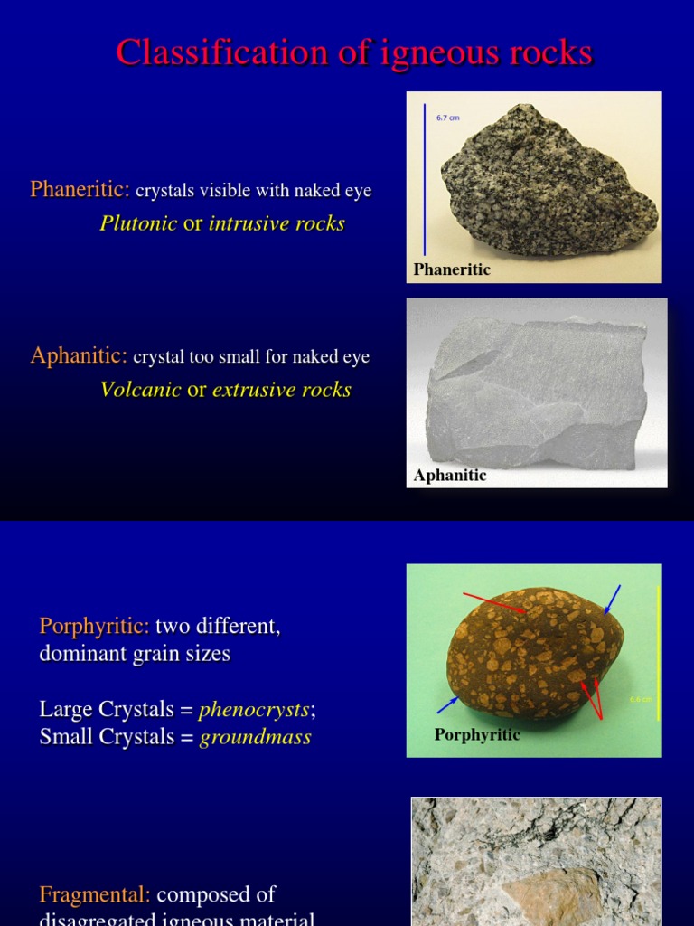 Classification of Igneous Rocks | PDF | Igneous Rock | Rock (Geology)