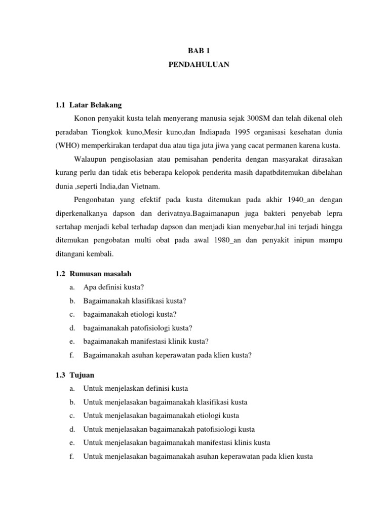 Askep Kusta | PDF | Sains & Matematika