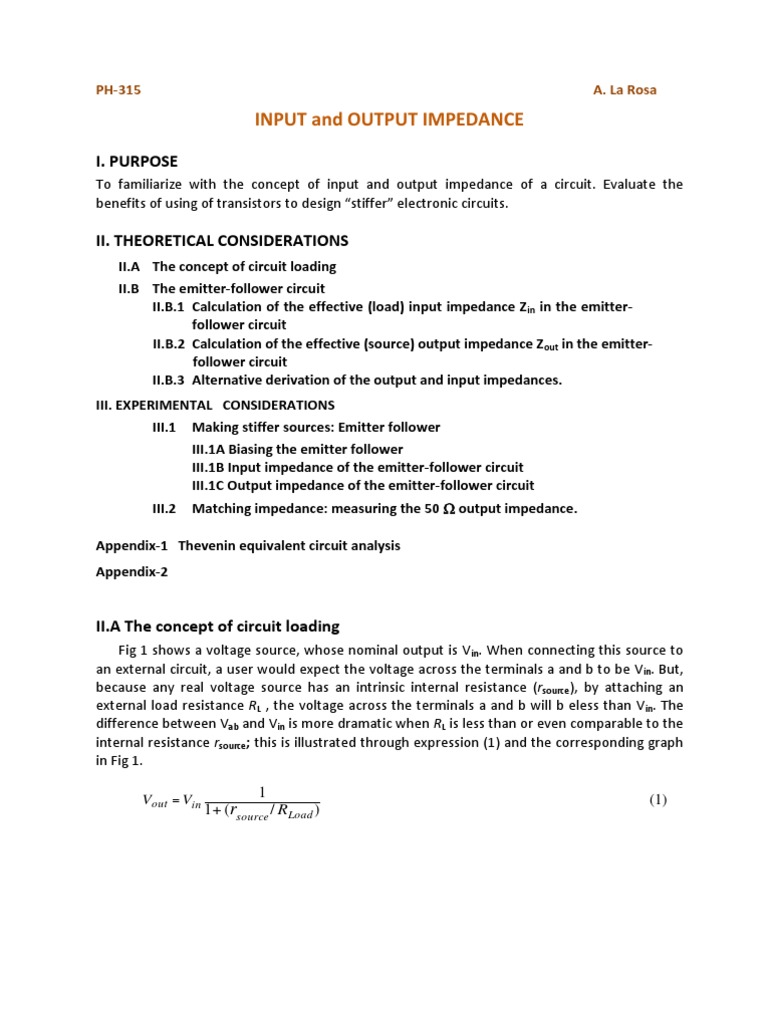 Electronics Impedance Guide | PDF | Electrical Impedance | Electronic ...