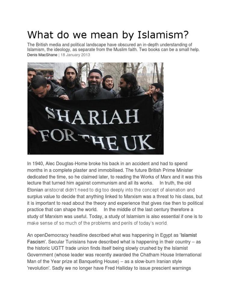 What Do We Mean by Islamism | PDF | Islamism | Political Theories