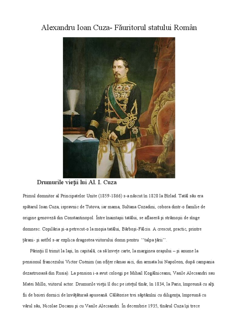 Alexandru- Ioan Cuza