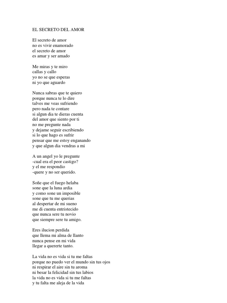 El Secreto Del Amor