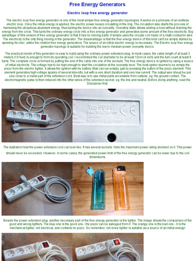 Free Energy Generators | PDF | Electric Generator | Ignition System