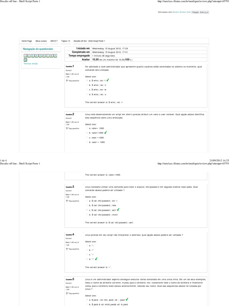 Introdução aos Comandos Básicos do Shell Script | PDF | Engenharia de ...