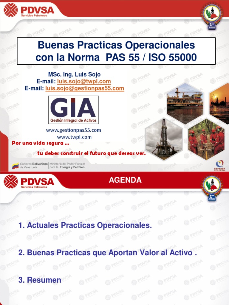Buenas Practicas Operacionales Con La Norma PAS 55 - IsO 55000 Asset ...