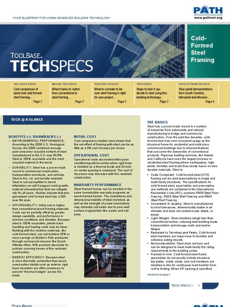 Steel Framing Techspec | PDF | Framing (Construction) | Civil Engineering