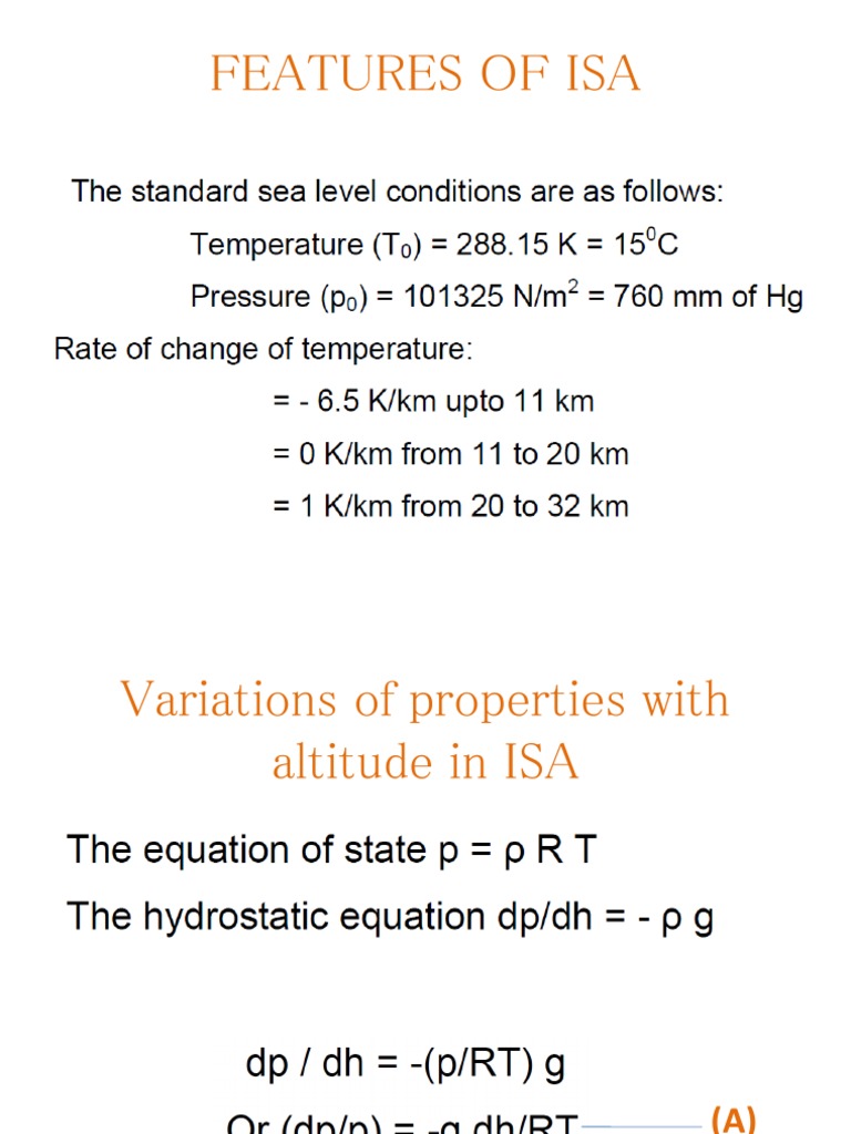 ISA Characteristics and Airplane Drag | PDF