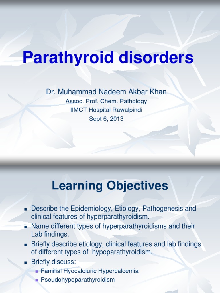 Parathyroid Disorders | PDF | Parathyroid Gland | Organ (Anatomy)