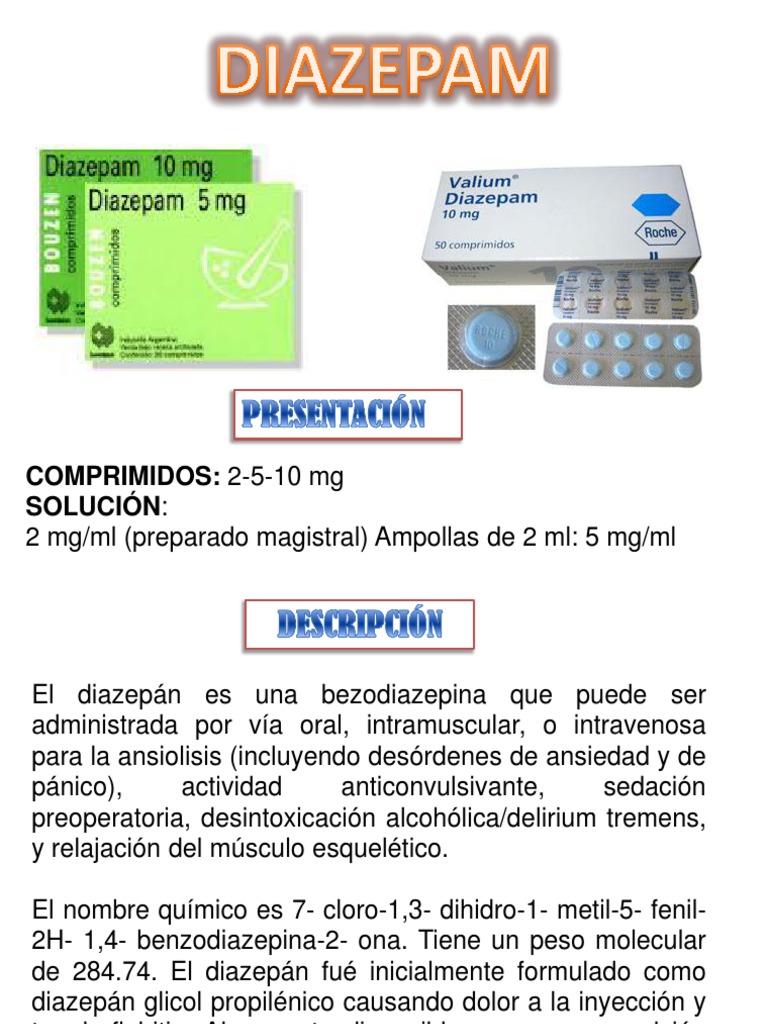 Diazepam | PDF | Benzodiazepinas | Drogas que actúan sobre el sistema ...