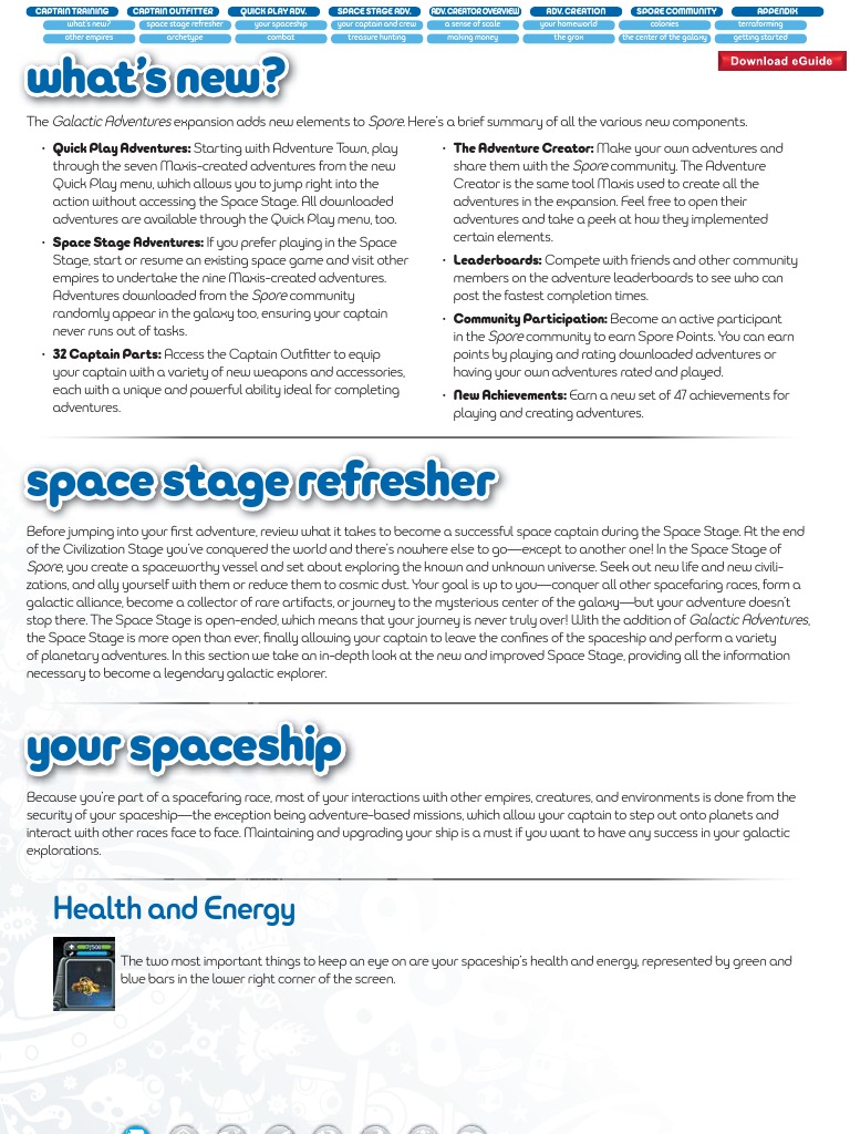 Spore Galactic Adventures - Official Guide - Excerpt | PDF | Leisure