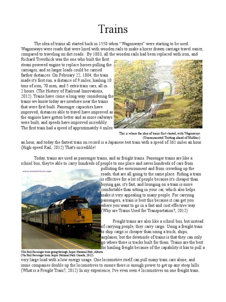 The Evolution of Train Transportation: From Early Wagonways to High ...