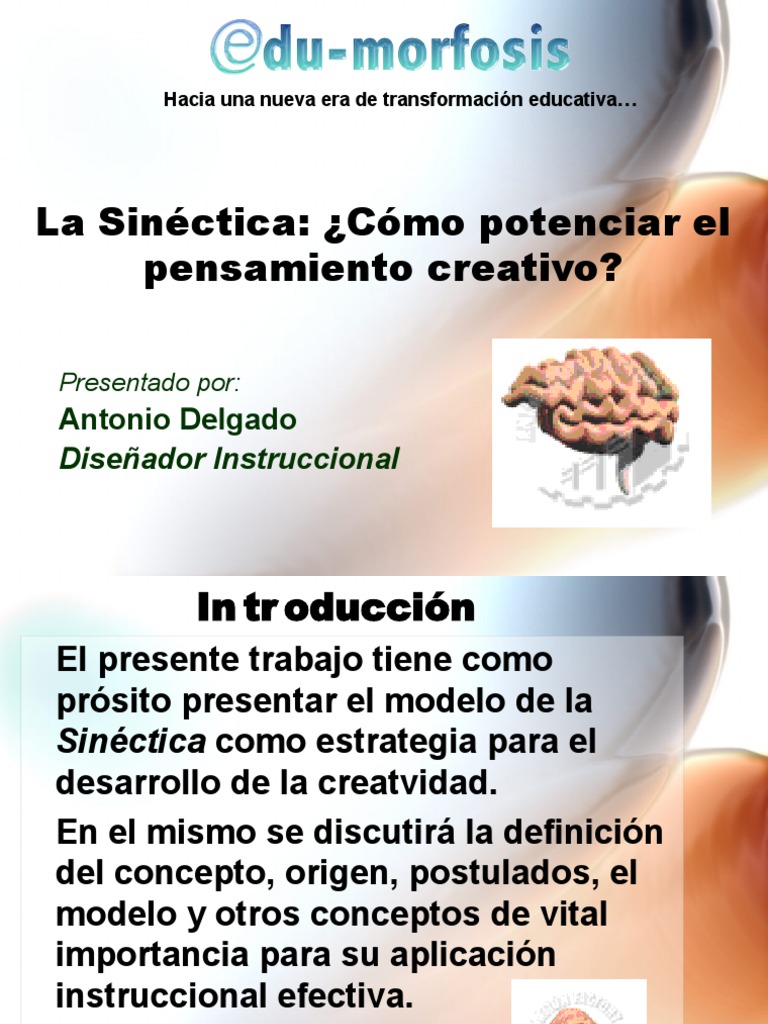 Estrategia Enseñanza: La Sinéctica | PDF | Analogía | Creatividad