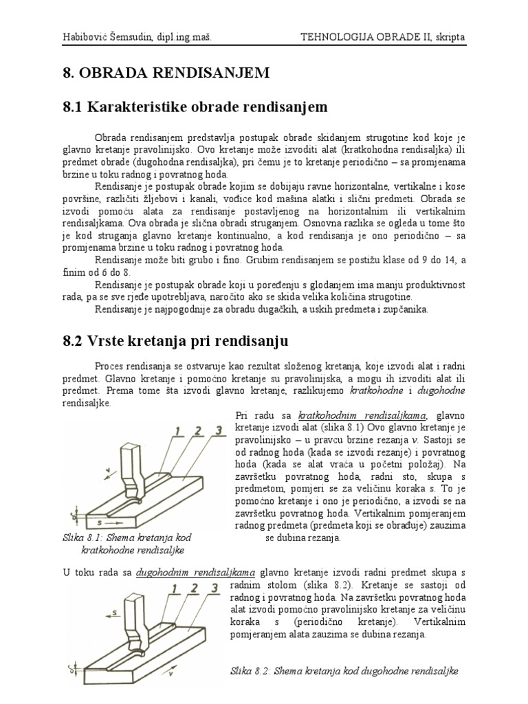 Obrada Rendisanjem | PDF