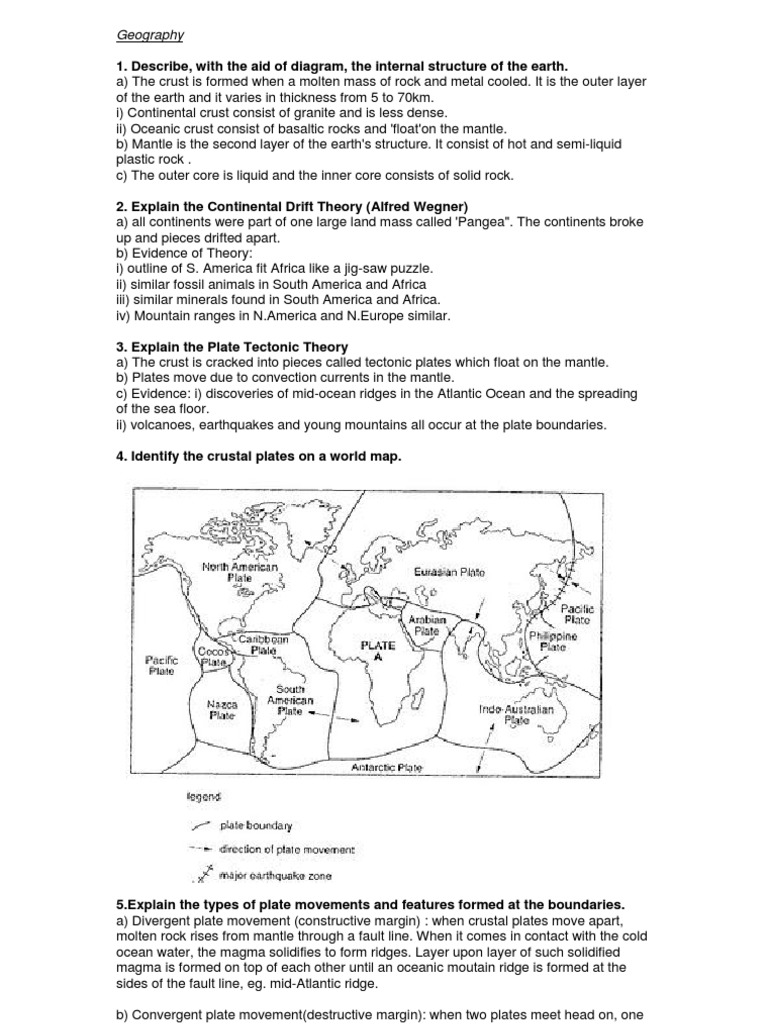 Notes On Crustal Movement | PDF | Volcano | Plate Tectonics
