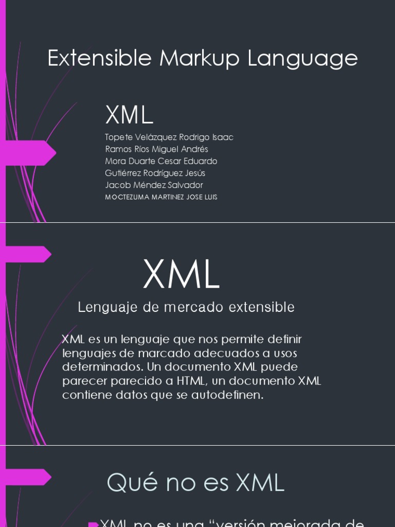 Extensible Markup Language | PDF | Xml | Lenguaje de marcado