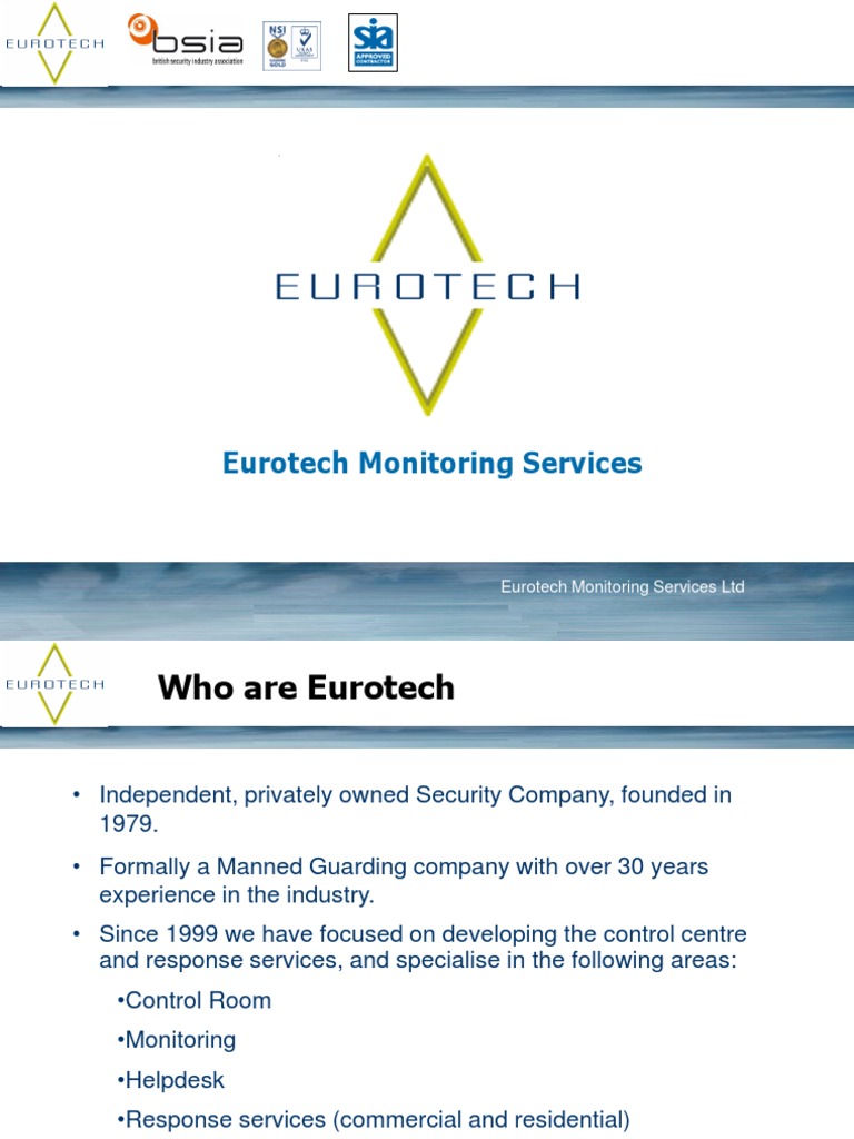 Eurotech Monitoring Services LTD | PDF | Security Alarm | Business