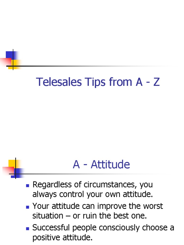 Telesales Tips From A - Z | PDF | Question | Psychological Concepts