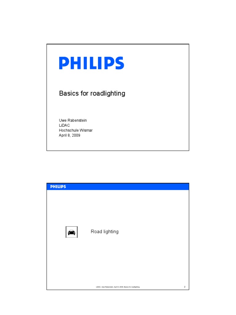 Basics Road Lighting Printout | PDF | Traffic | Lighting