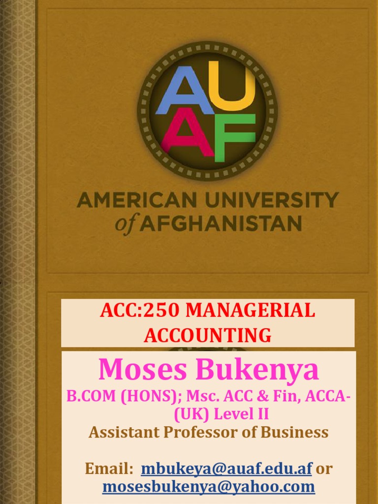 Introduction to Managerial Accounting | PDF | Management Accounting ...