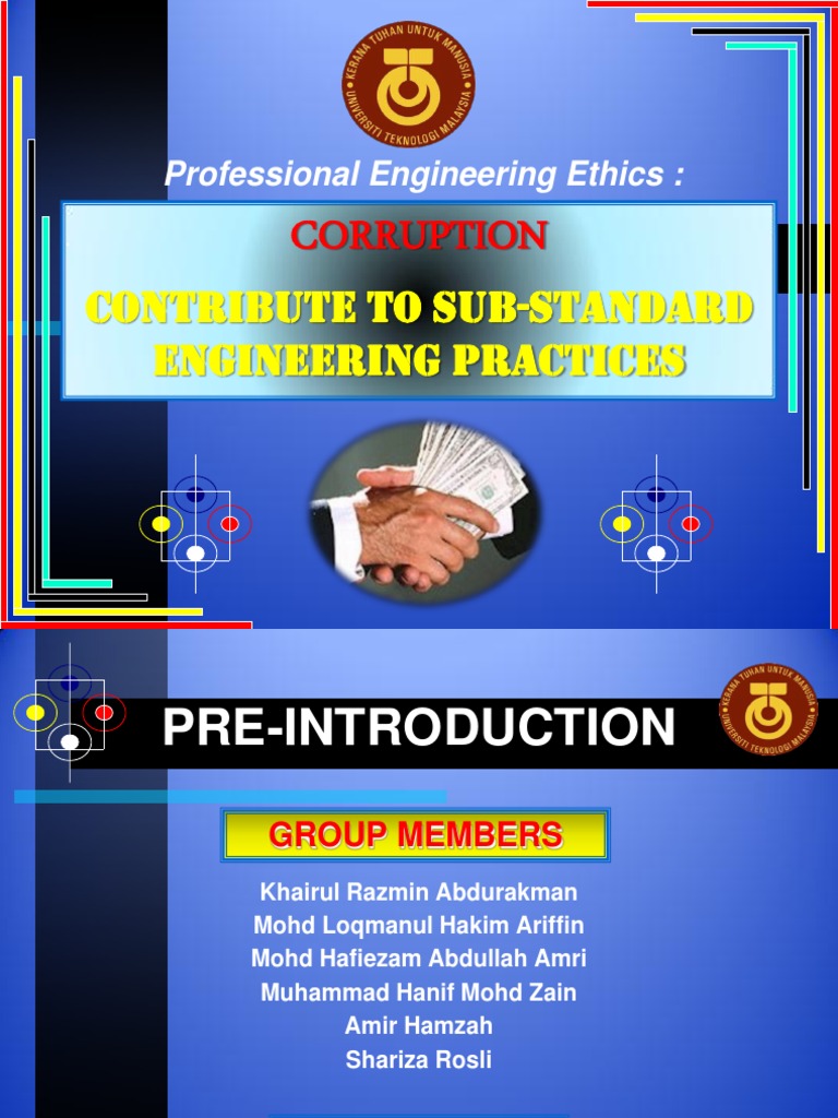 Presentation - Corruption Contribute To Sub-Standard Engineering ...