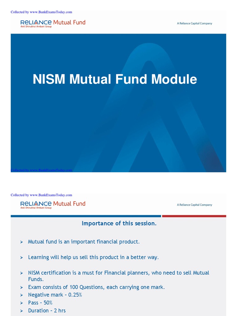 NISM Mutual Fund Module | PDF | Mutual Funds | Beta (Finance)