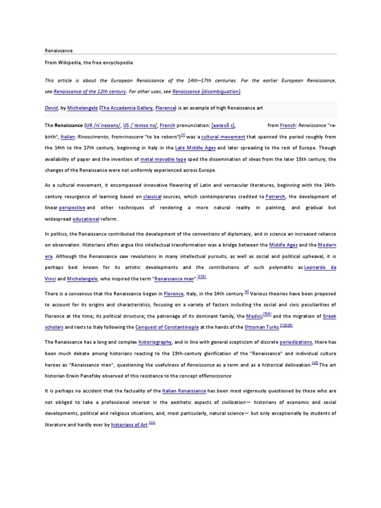 Renaissance Lecture and Others | PDF | Renaissance Art | Renaissance