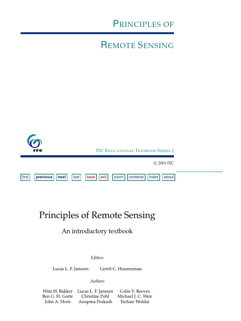 Principles of Remote Sensing | Download Free PDF | Remote Sensing | Electromagnetic Radiation