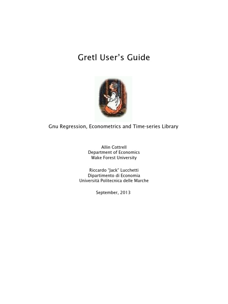 Gretl Users Guide Gnu Regression Econometrics And Time Series Library Pdf Matrix 