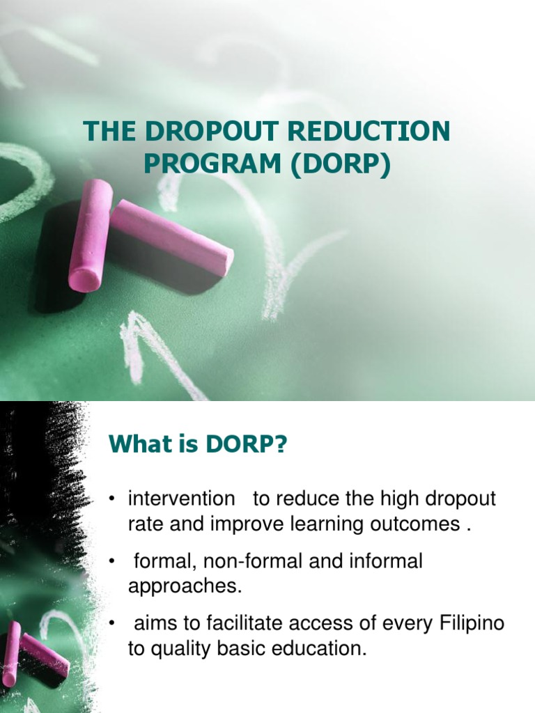Dropout Reduction Program (DORP) | PDF | Evaluation | Teachers